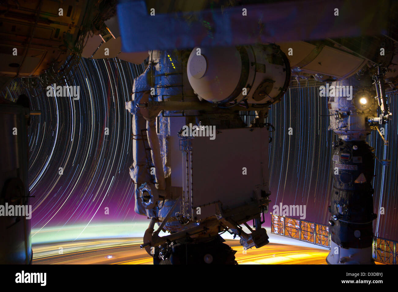 Star Trails in Space (NASA, International Space Station, 03/17/12 Stock ...