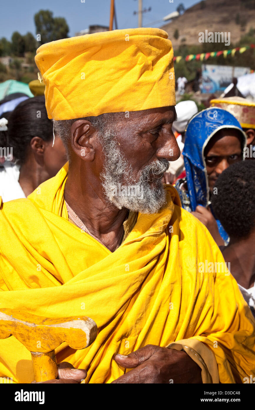 A Priest In The Procession, Timkat (The Festival of Epiphany), Gondar ...