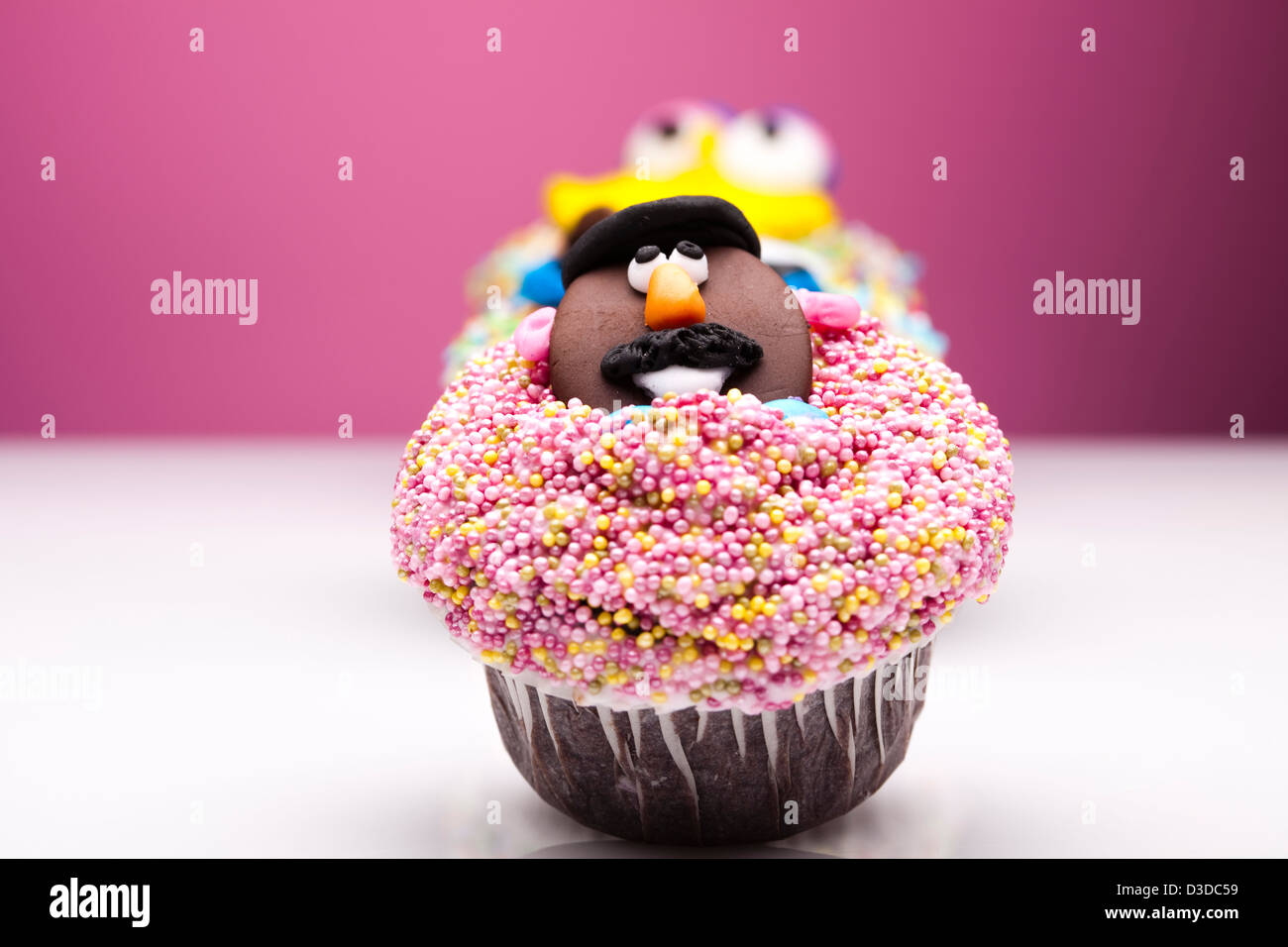 Sweet muffin cake for children party Stock Photo - Alamy