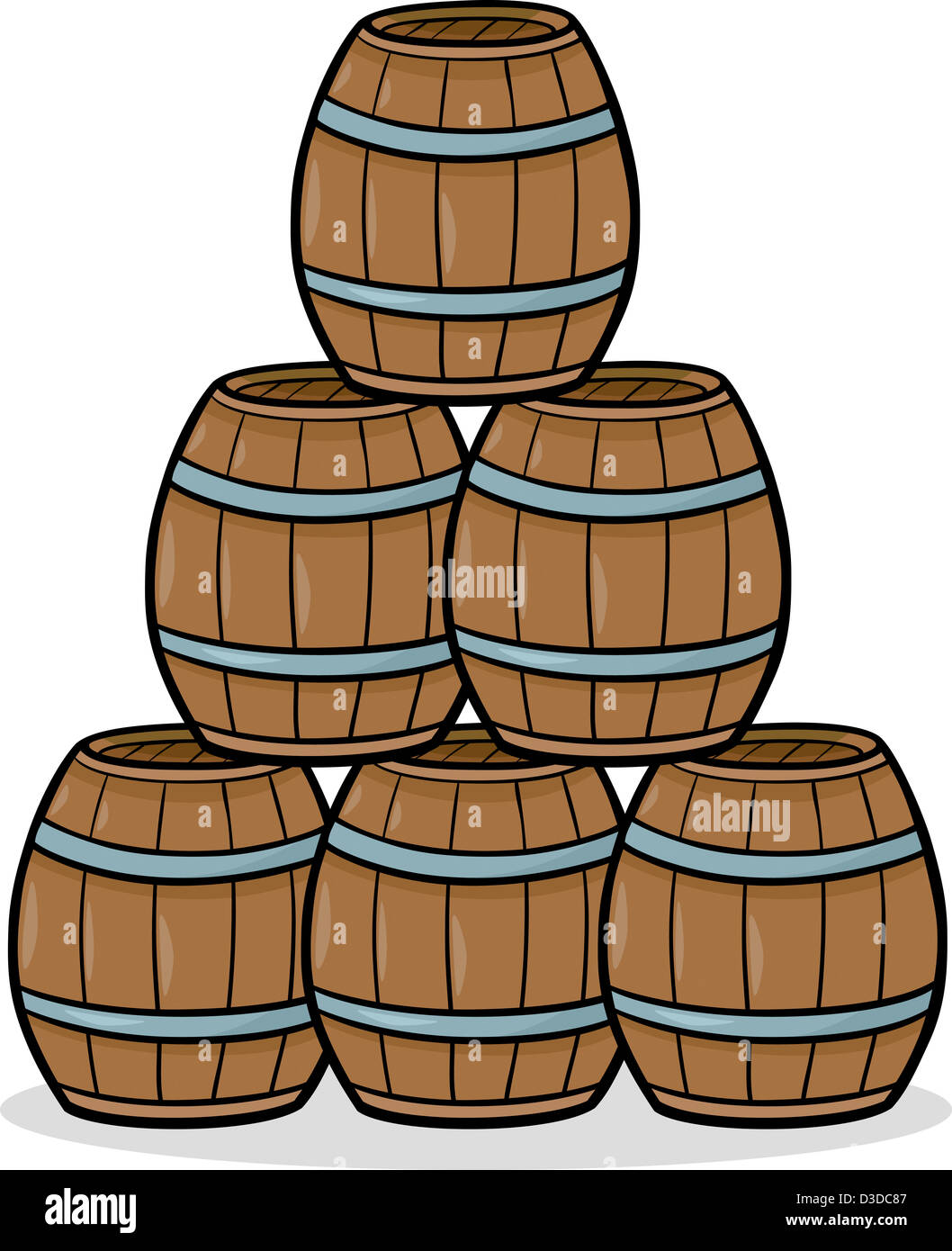 Cartoon wooden barrel hi-res stock photography and images - Alamy