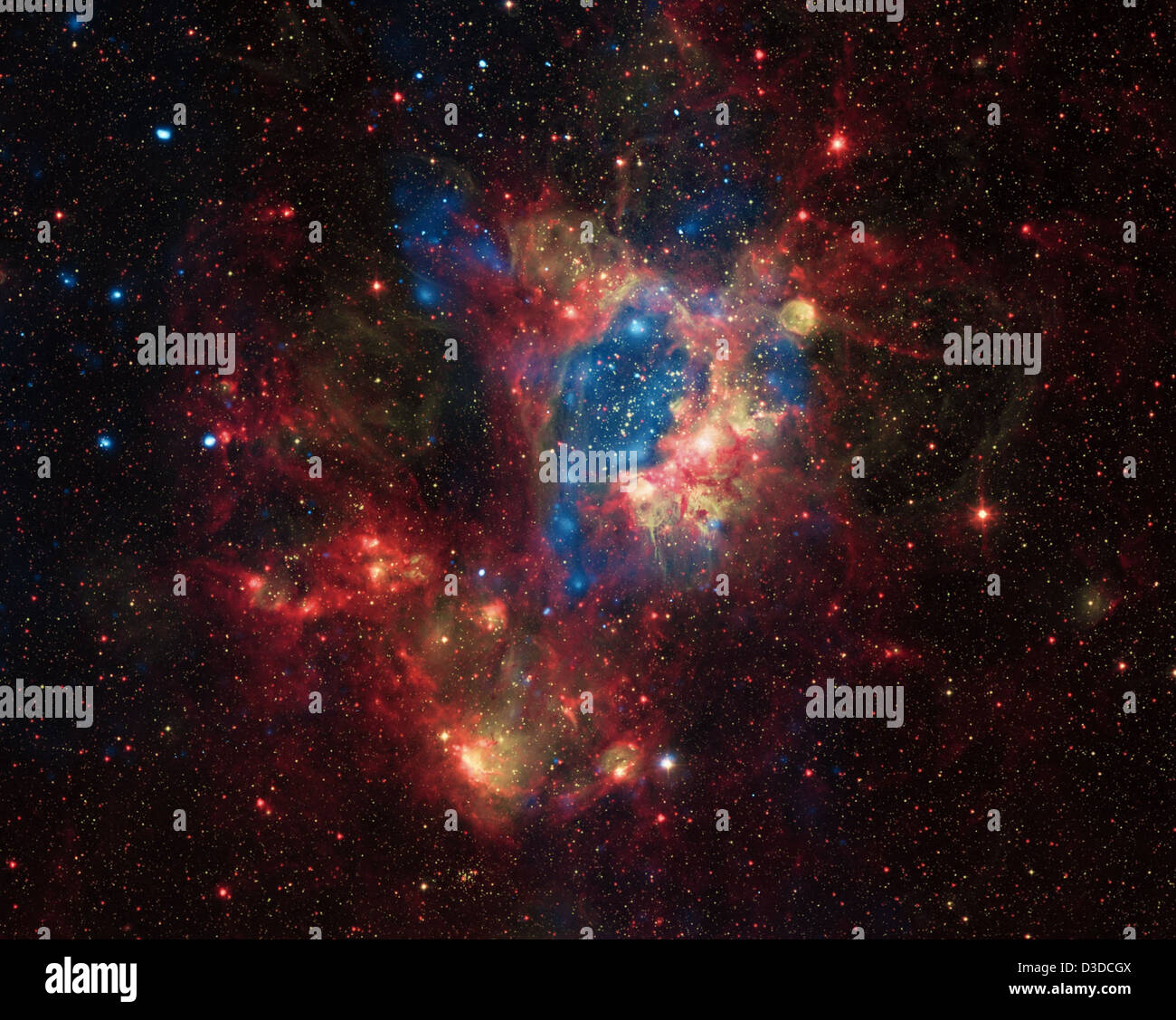 NASA's Chandra X-ray Observatory captures a surprisingly bright superbubble in the Large ...