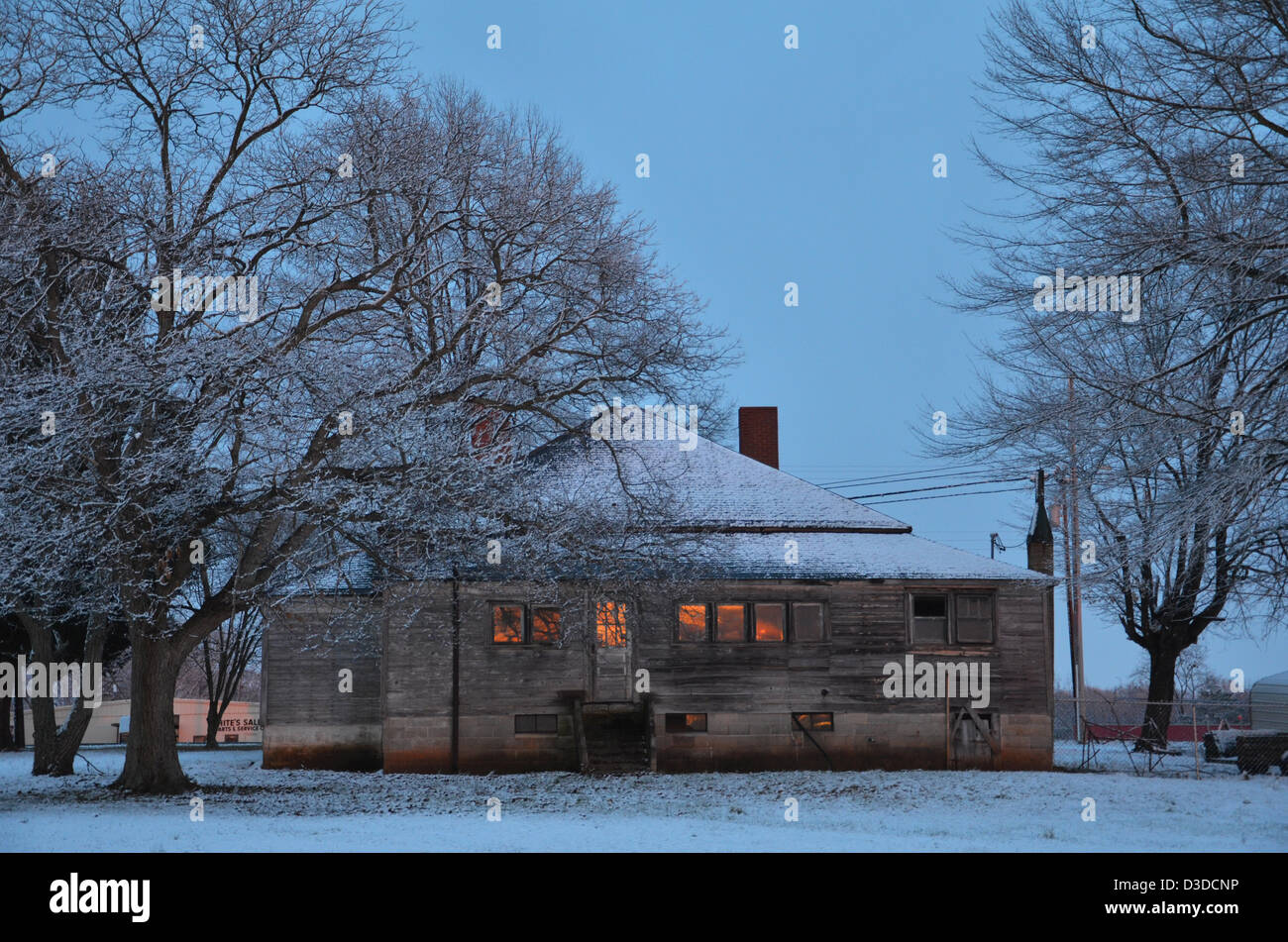 Snow in the country Stock Photo - Alamy