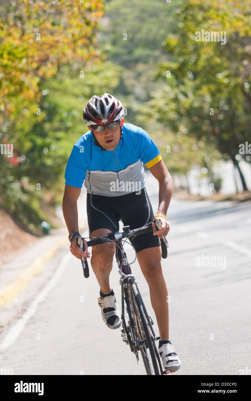 Picture of a man riding a racing bicycle Stock Photo - Alamy
