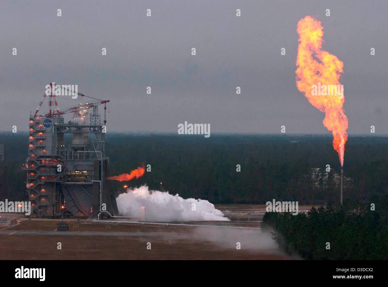 NASA's J-2X rocket engine underwent a hot-fire test at the Marshall ...
