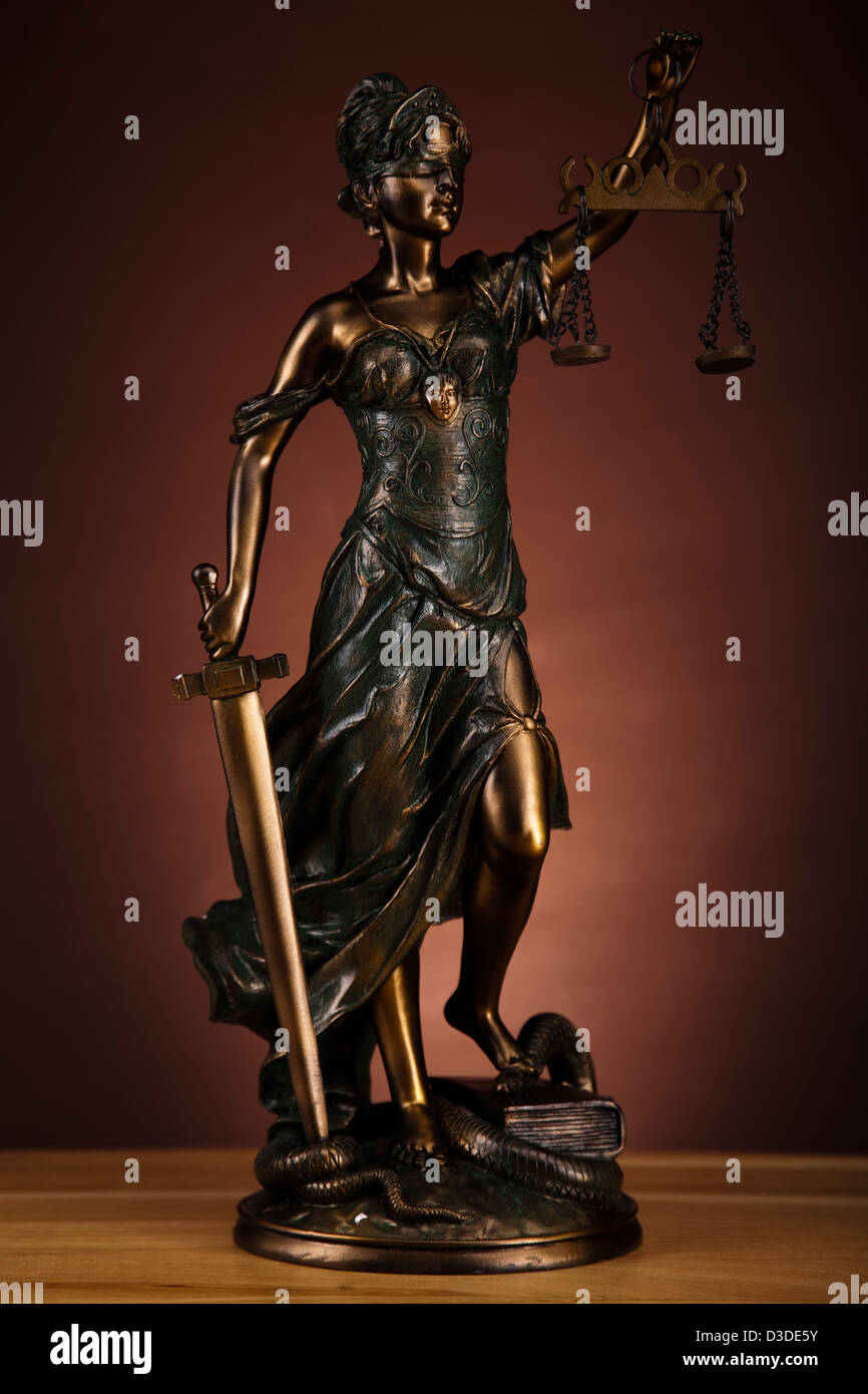 Antique statue of justice Stock Photo - Alamy