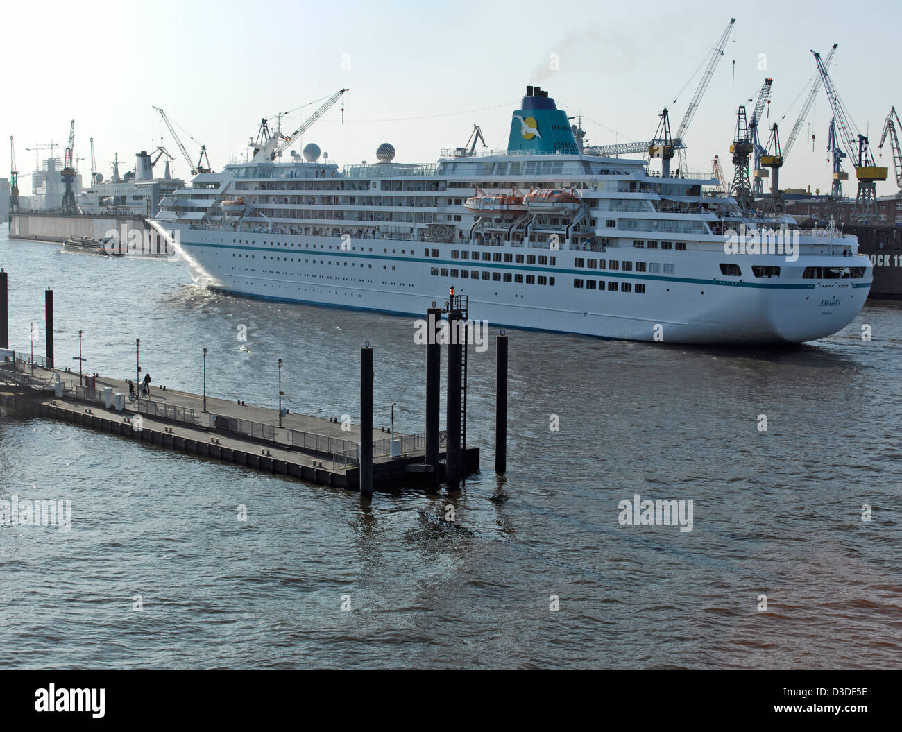 Hamburg, Germany, the cruise ship MS Amadea in Hamburg harbor Stock ...