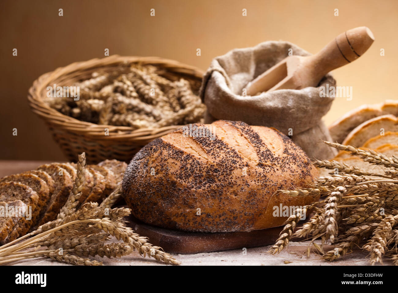 Variety of whole wheat bread Stock Photo - Alamy