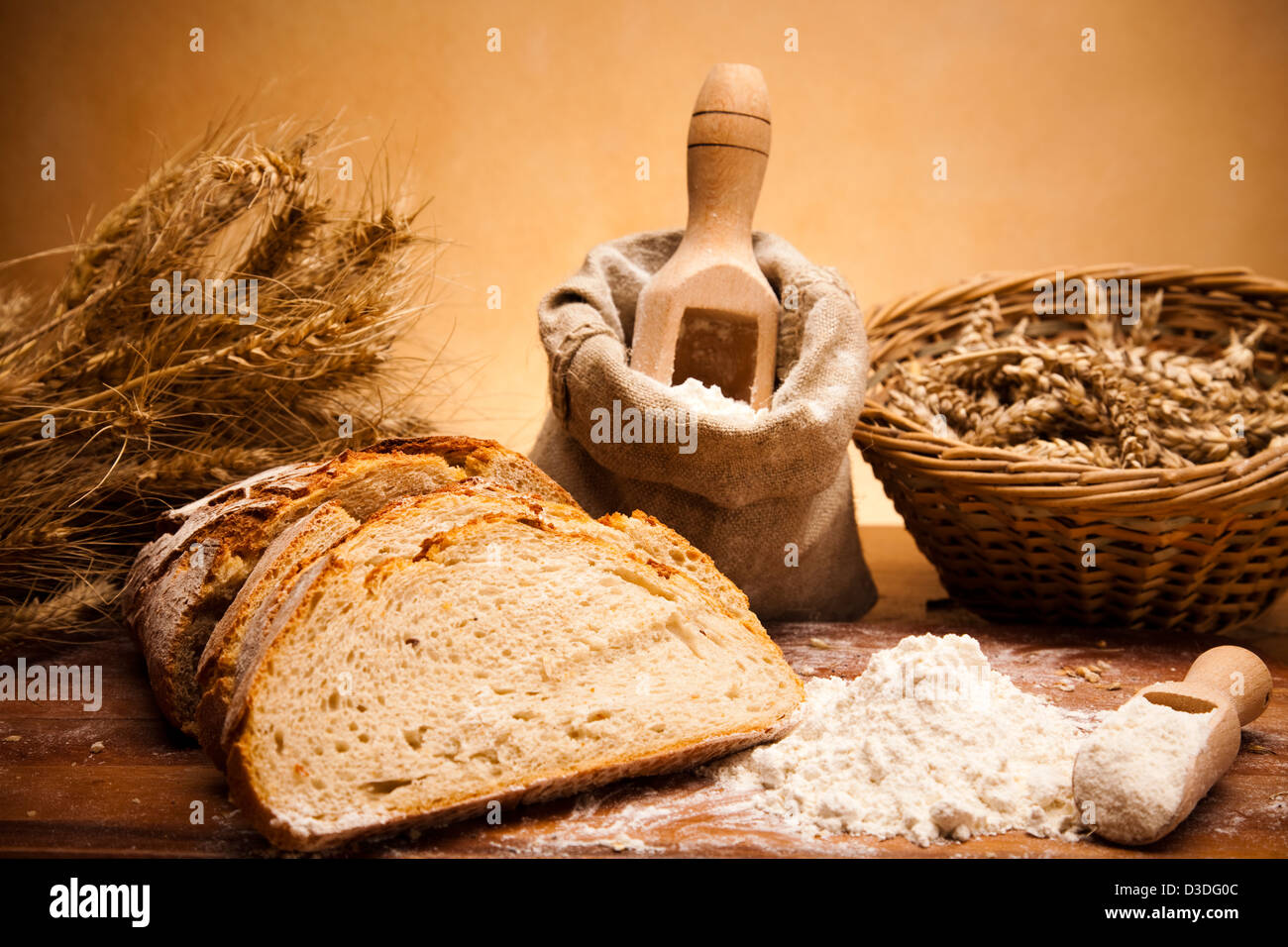 Still-life assortment of baked bread Stock Photo - Alamy
