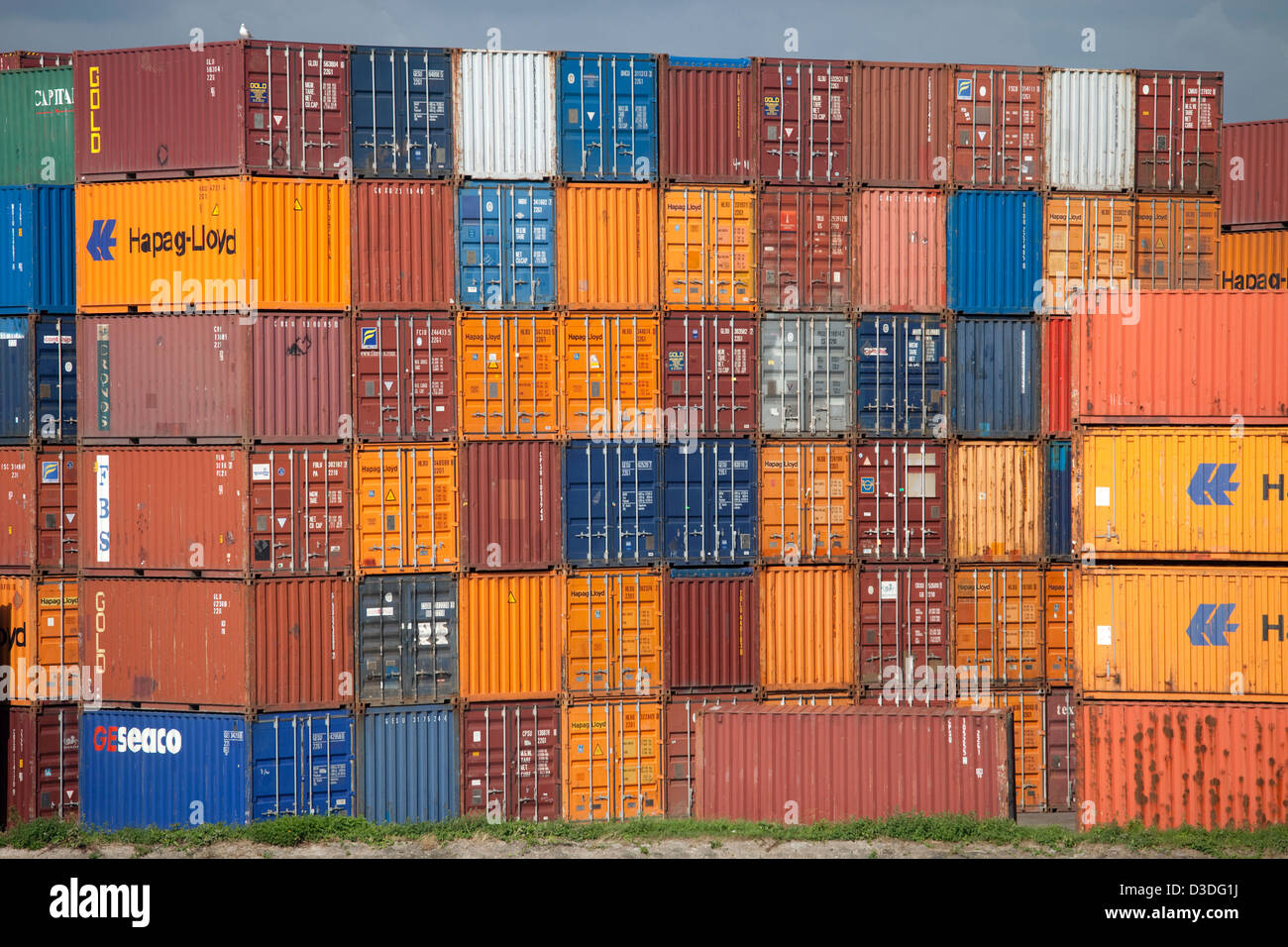 Rotterdam, Netherlands, container stack in Rotterdam Stock Photo - Alamy
