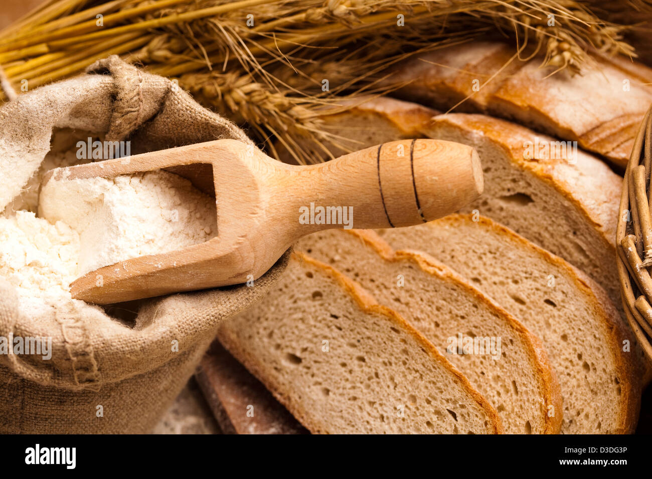 Loaf of bread over background Stock Photo - Alamy