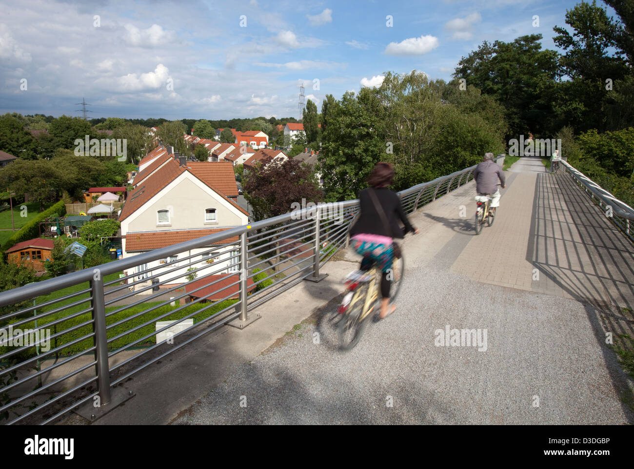 Essen, Germany, bike path on a former railway line Stock Photo - Alamy