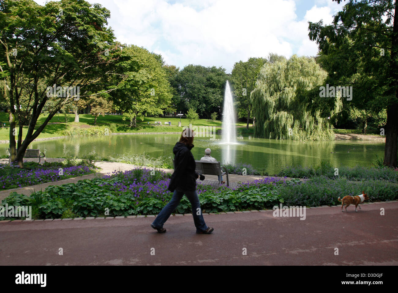 Essen, Germany, Essen city garden Stock Photo - Alamy