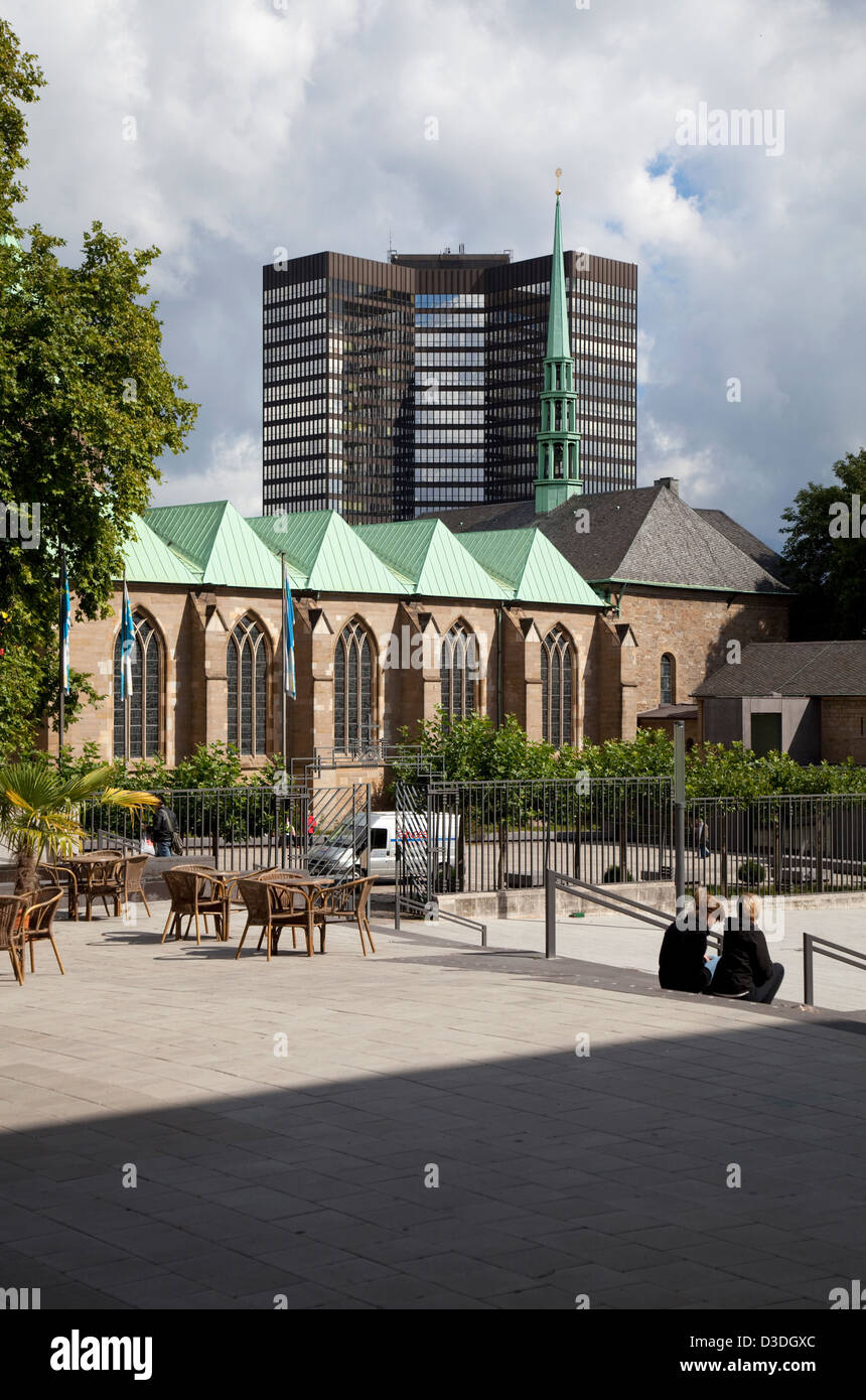 Essen, Germany, Essen Cathedral and the Town Hall Stock Photo - Alamy