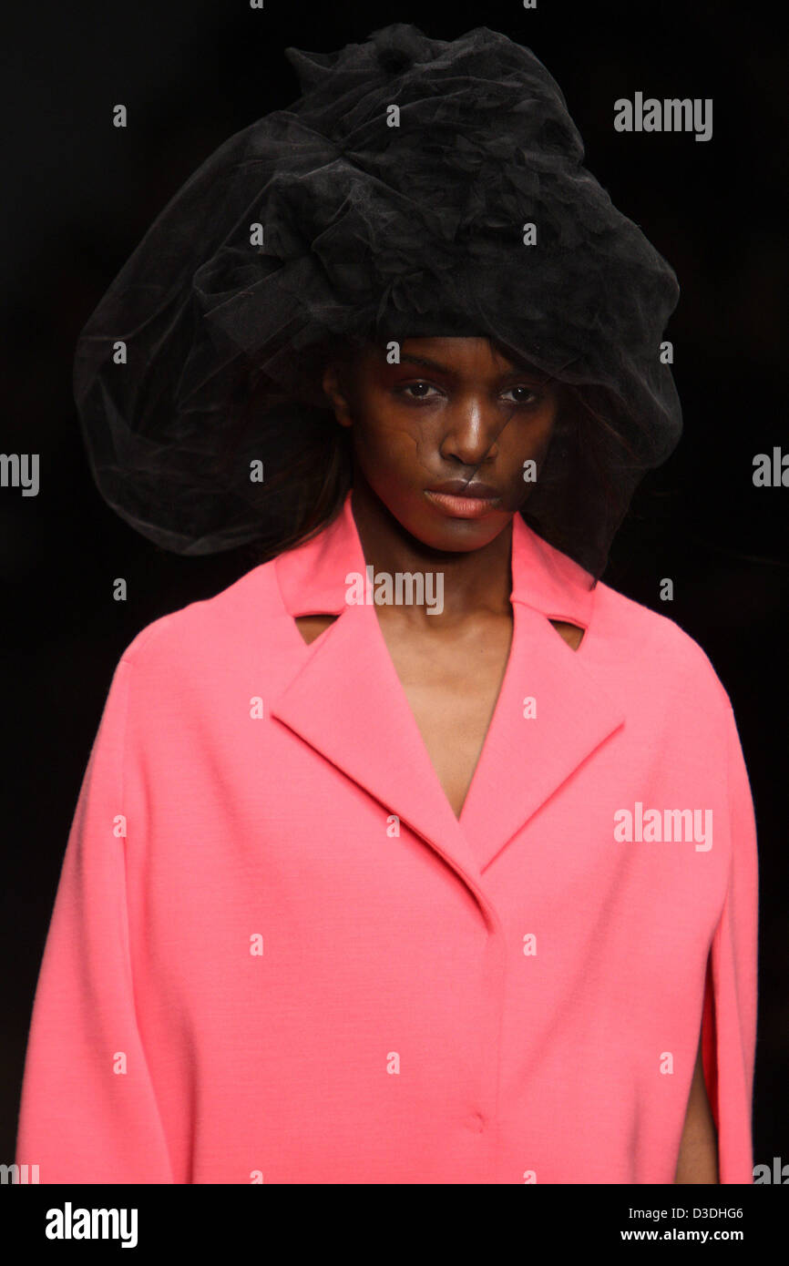 John Rocha A/W 2013/14 collection during London Fashion Week shown at Somerset House, London on ...