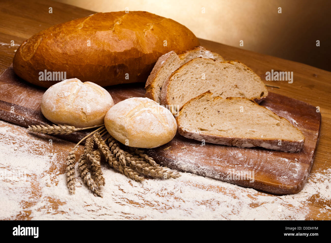 Baked bread background Stock Photo - Alamy