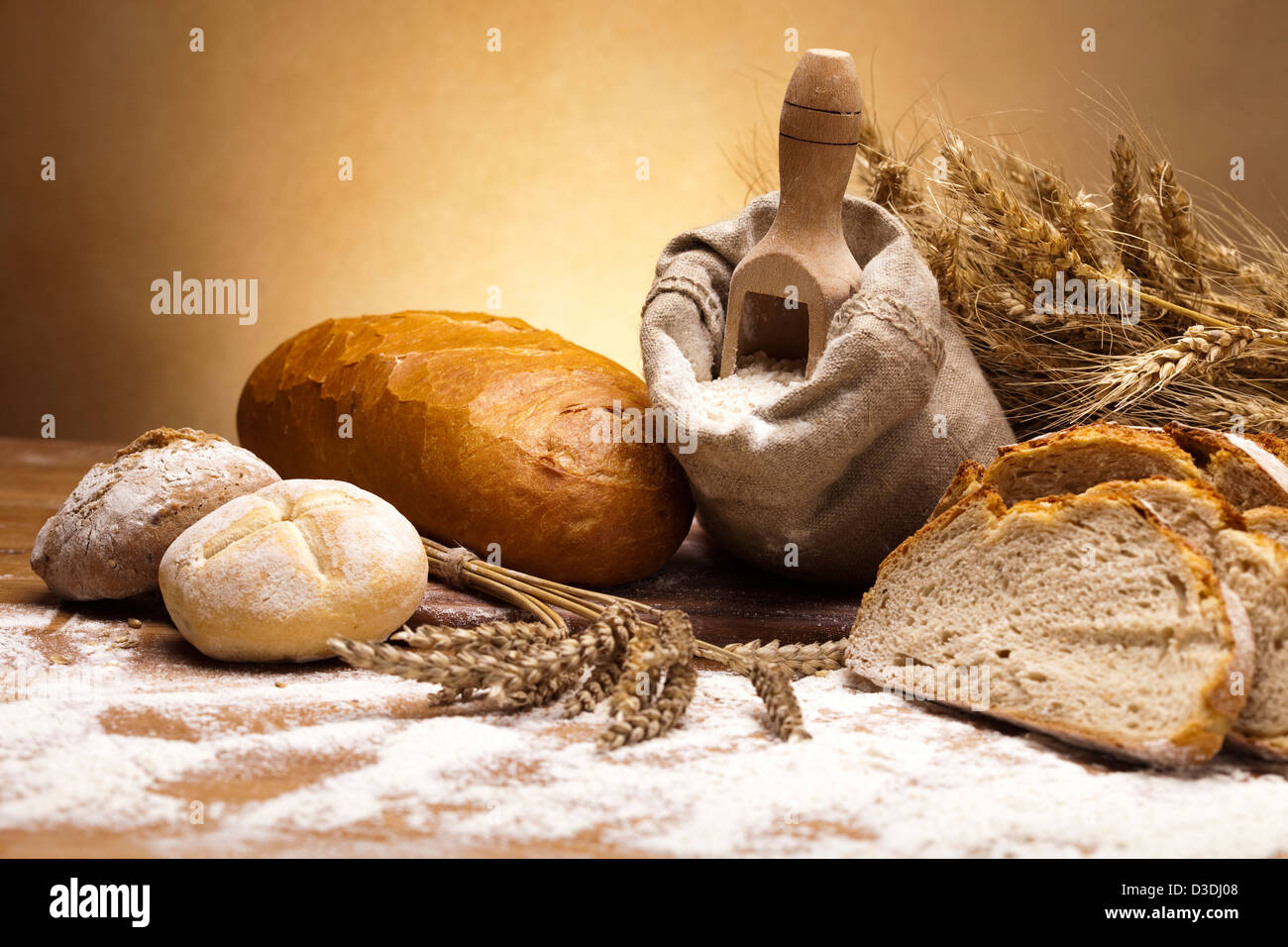 Baked bread background Stock Photo - Alamy