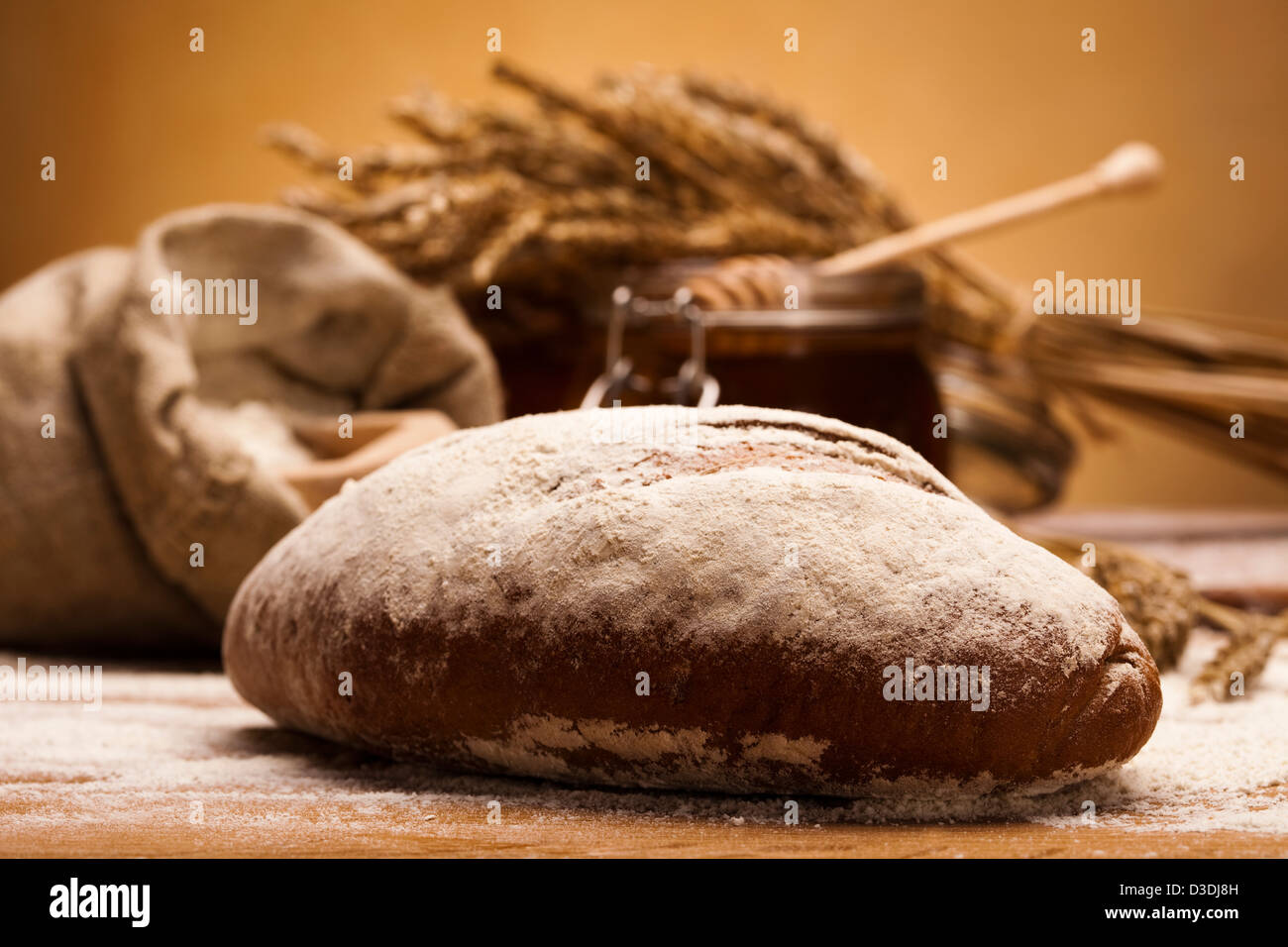 Baked bread background Stock Photo - Alamy