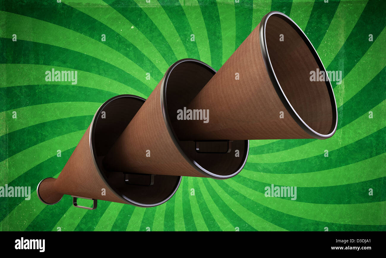 old paper megaphone Stock Photo - Alamy