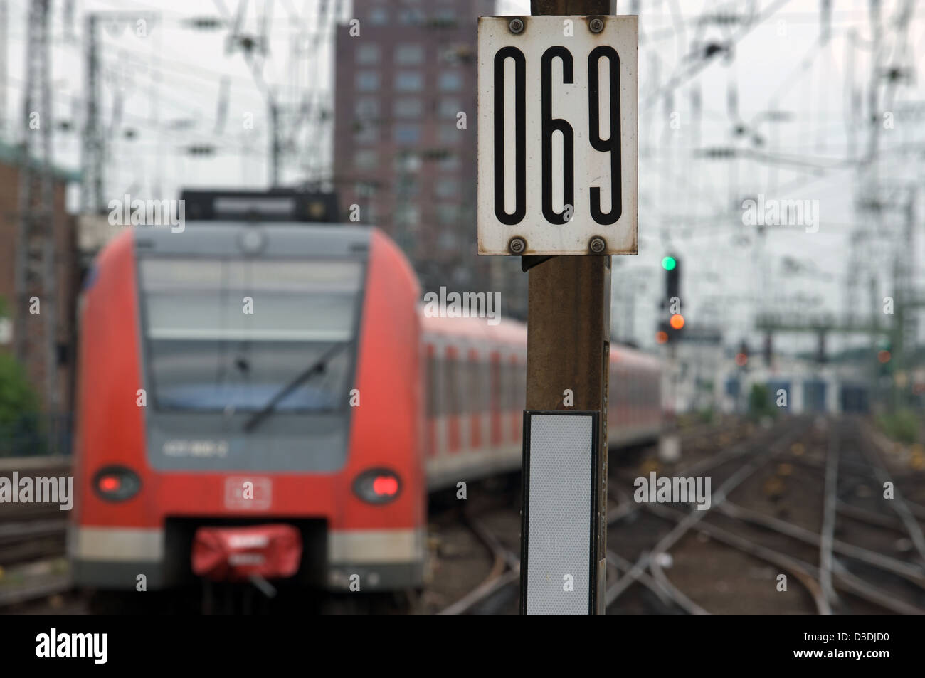 Signal number marker Cologne Germany Stock Photo - Alamy