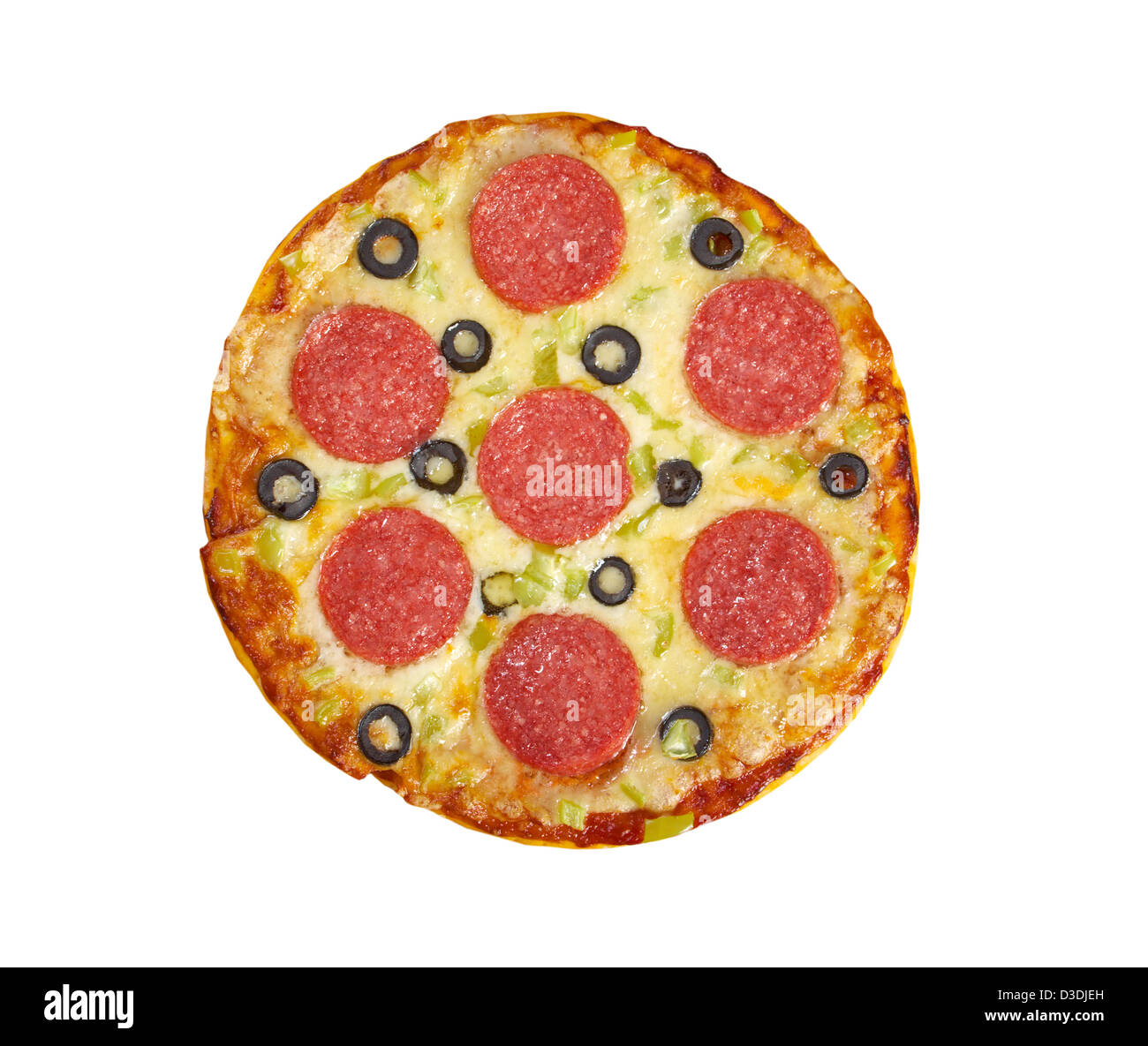 home pizza Pepperoni..isolated on white background. clipping Path Stock ...