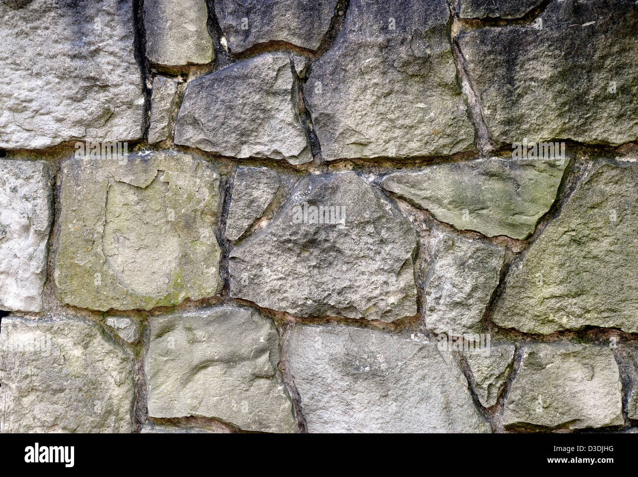 Stone wall with big grey stones Stock Photo - Alamy