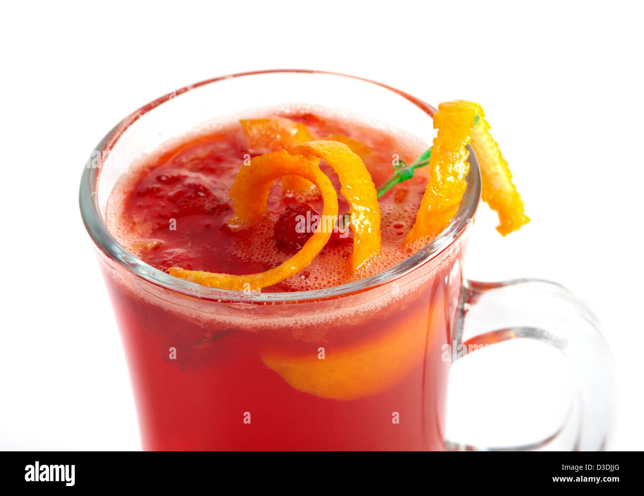 fruit citrus tropical cocktail closeup isolated on white background ...