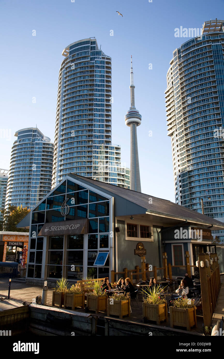 Toronto, Canada, Cityscape in Harbourfront before skyscrapers with the ...