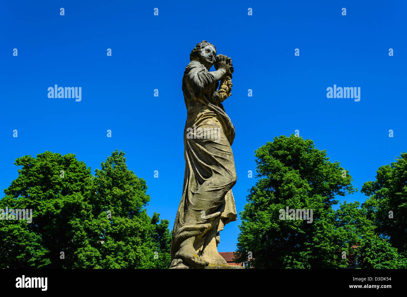 Female statue at Charlottenburg Castle in Berlin, Germany Stock Photo ...