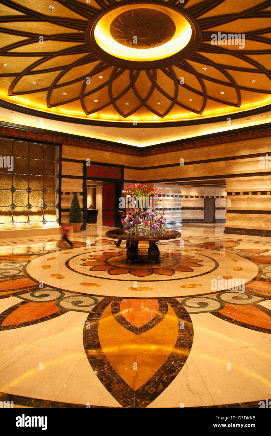 China, Macau, Conrad Hotel, lobby Stock Photo - Alamy
