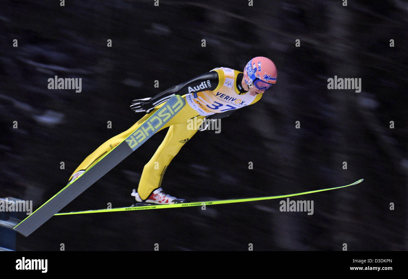 German ski jumper Michael Neumayer jumps at the Ski Flying World Cup ...