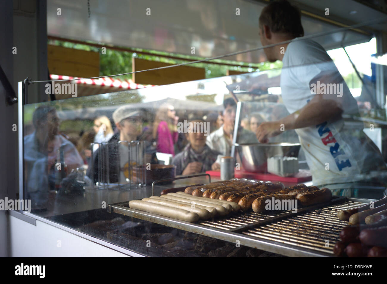 Berlin, Germany, sausage stand in Berlin Prenzlauer Berg Stock Photo ...