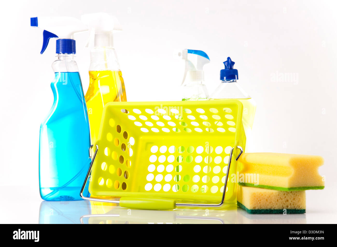 Group of assorted cleaning Stock Photo - Alamy