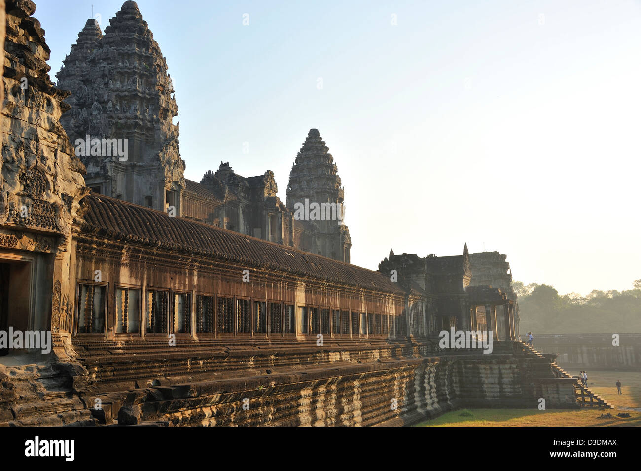 Angkor Wat temple side wall Stock Photo - Alamy