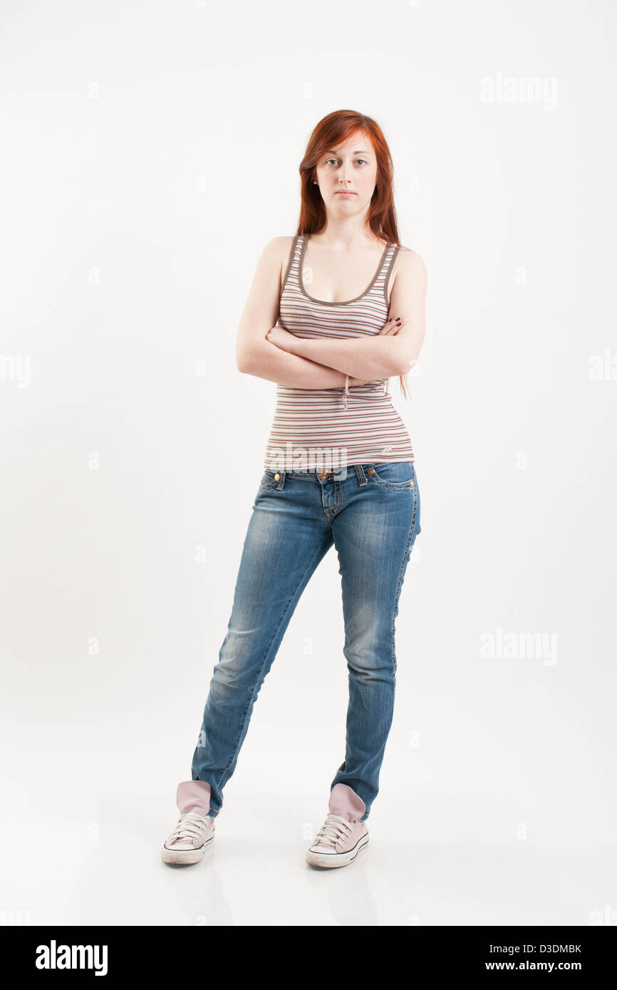 Women white singlet hi-res stock photography and images - Alamy