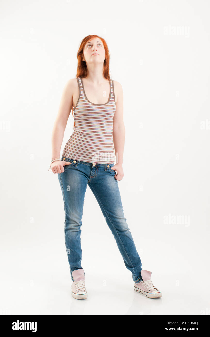 Women white singlet hi-res stock photography and images - Alamy