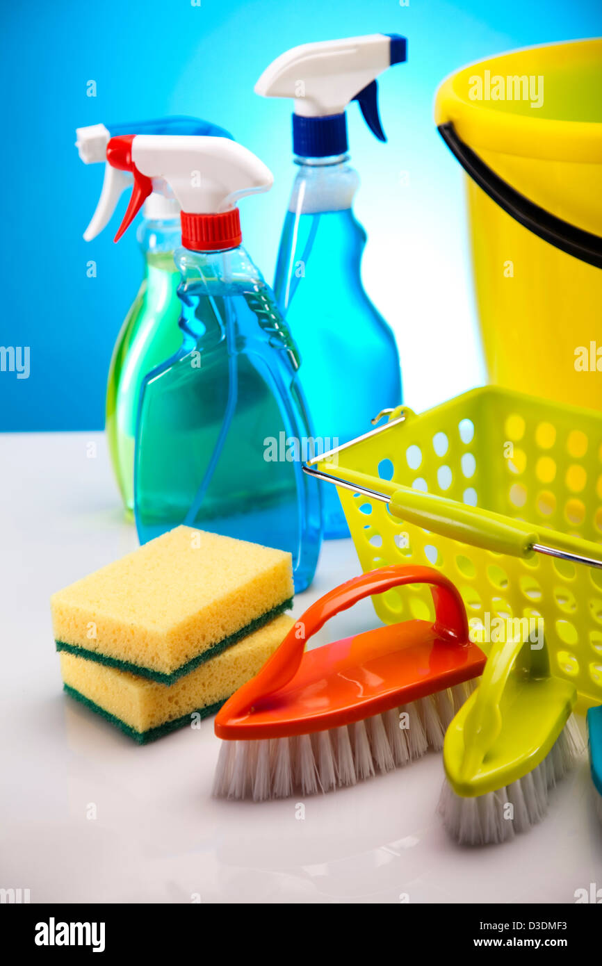 Cleaning concept in studio Stock Photo - Alamy