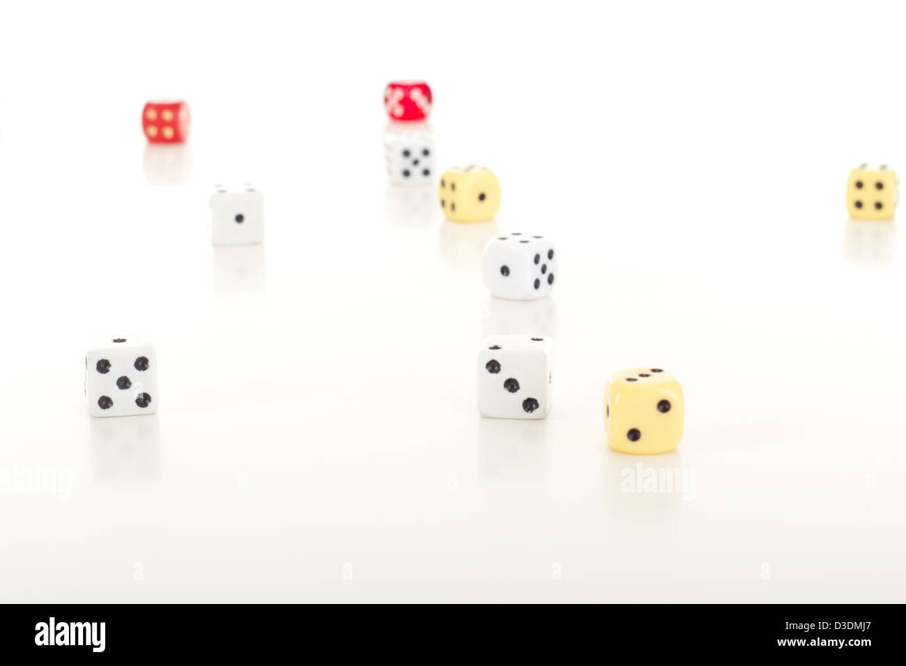 A lot of dice on the table Stock Photo - Alamy