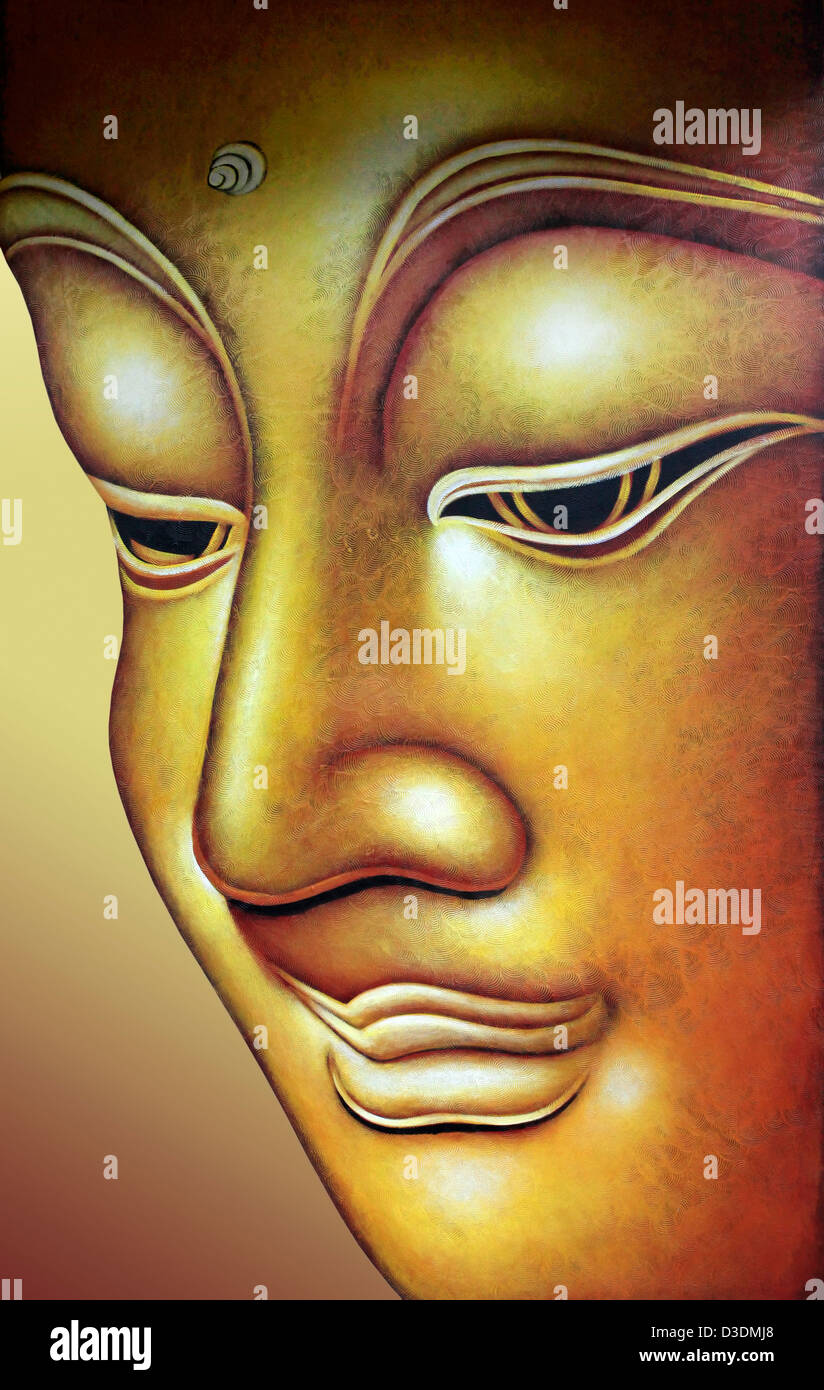 Buddha figure with texture blending process Stock Photo - Alamy