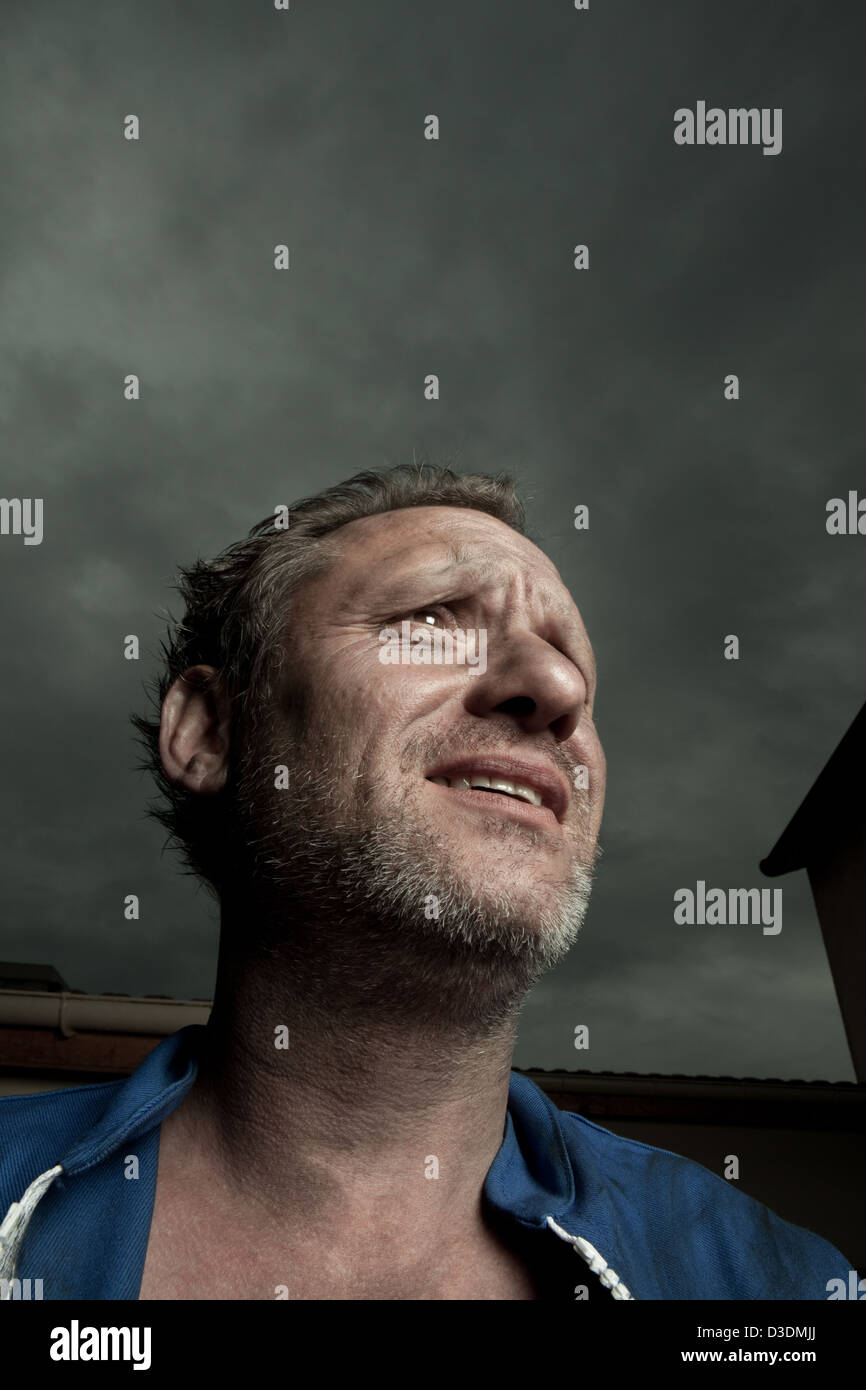 man doing a funny face Stock Photo - Alamy