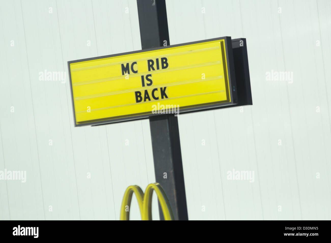 Feb. 15, 2013 - Everett, Massachusetts, U.S - A McDonald's sign ...