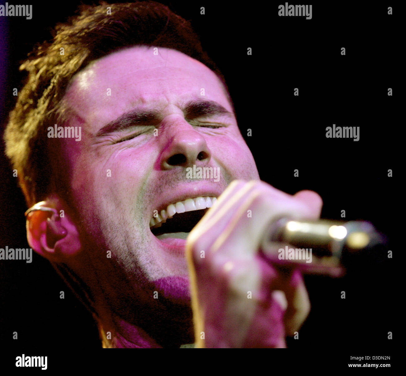 Singer of US band Maroon 5, Adam Levine, performs at the band's only ...