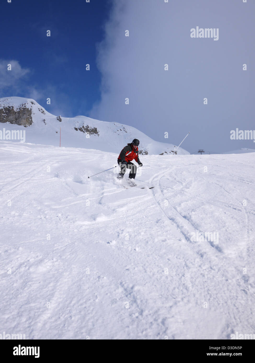 Sking in tignes, france Stock Photo - Alamy