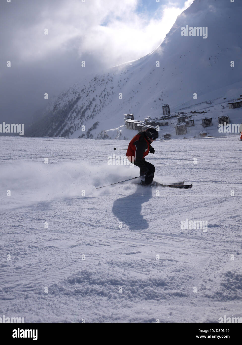 Sking in tignes, france Stock Photo - Alamy