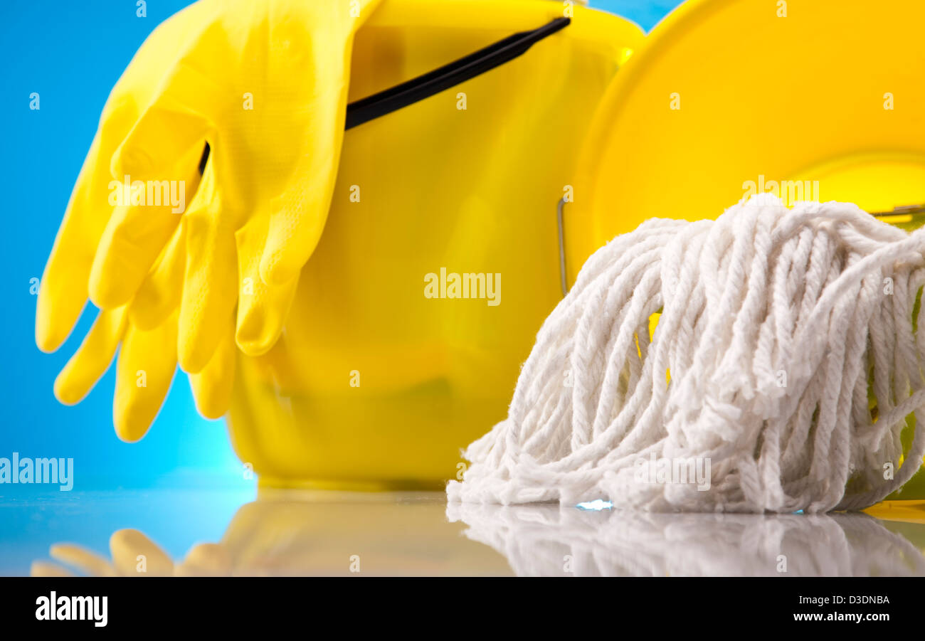Set of cleaning products Stock Photo - Alamy