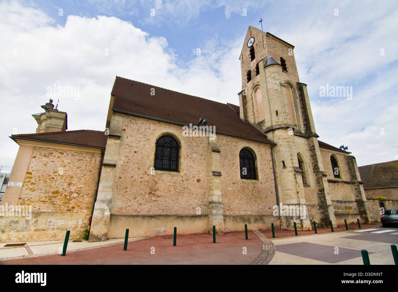 View of the wonderful church of Morangis village on the outskirts of ...