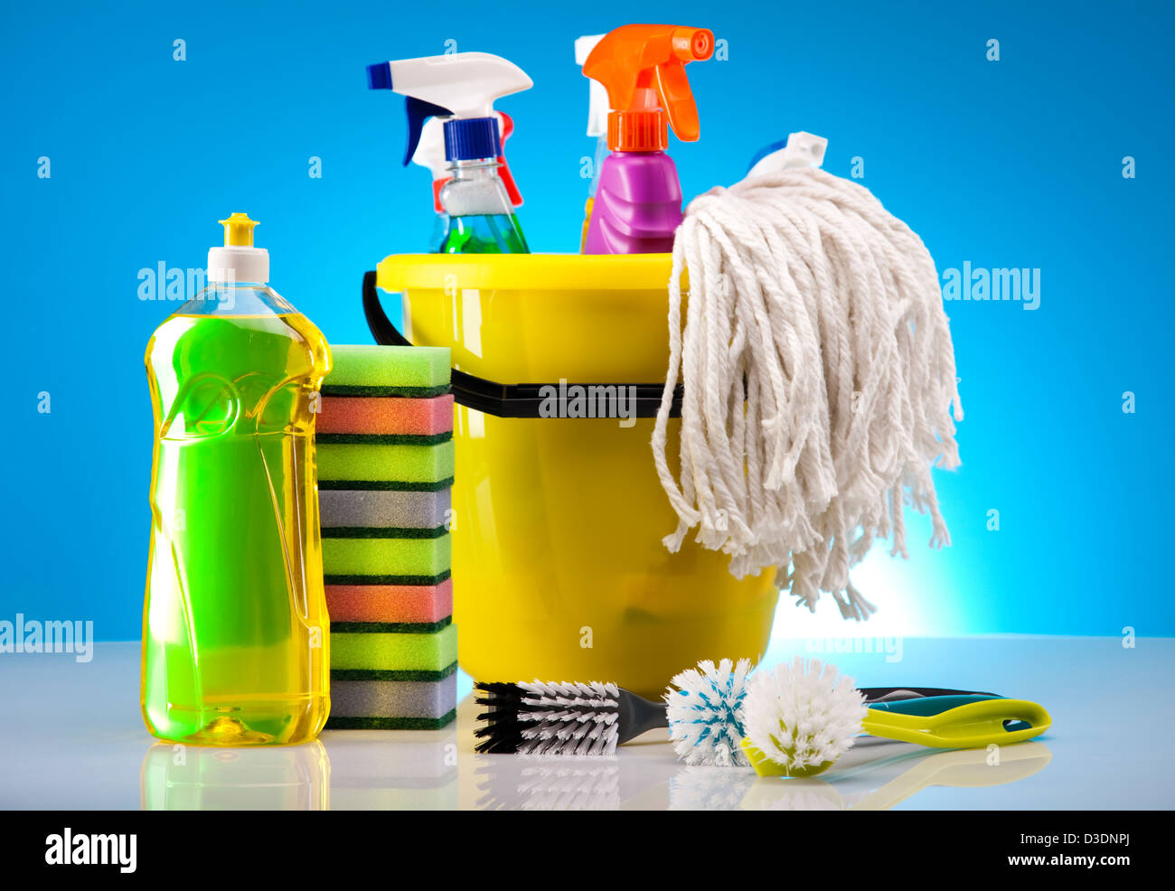 Cleaning concept in studio Stock Photo - Alamy
