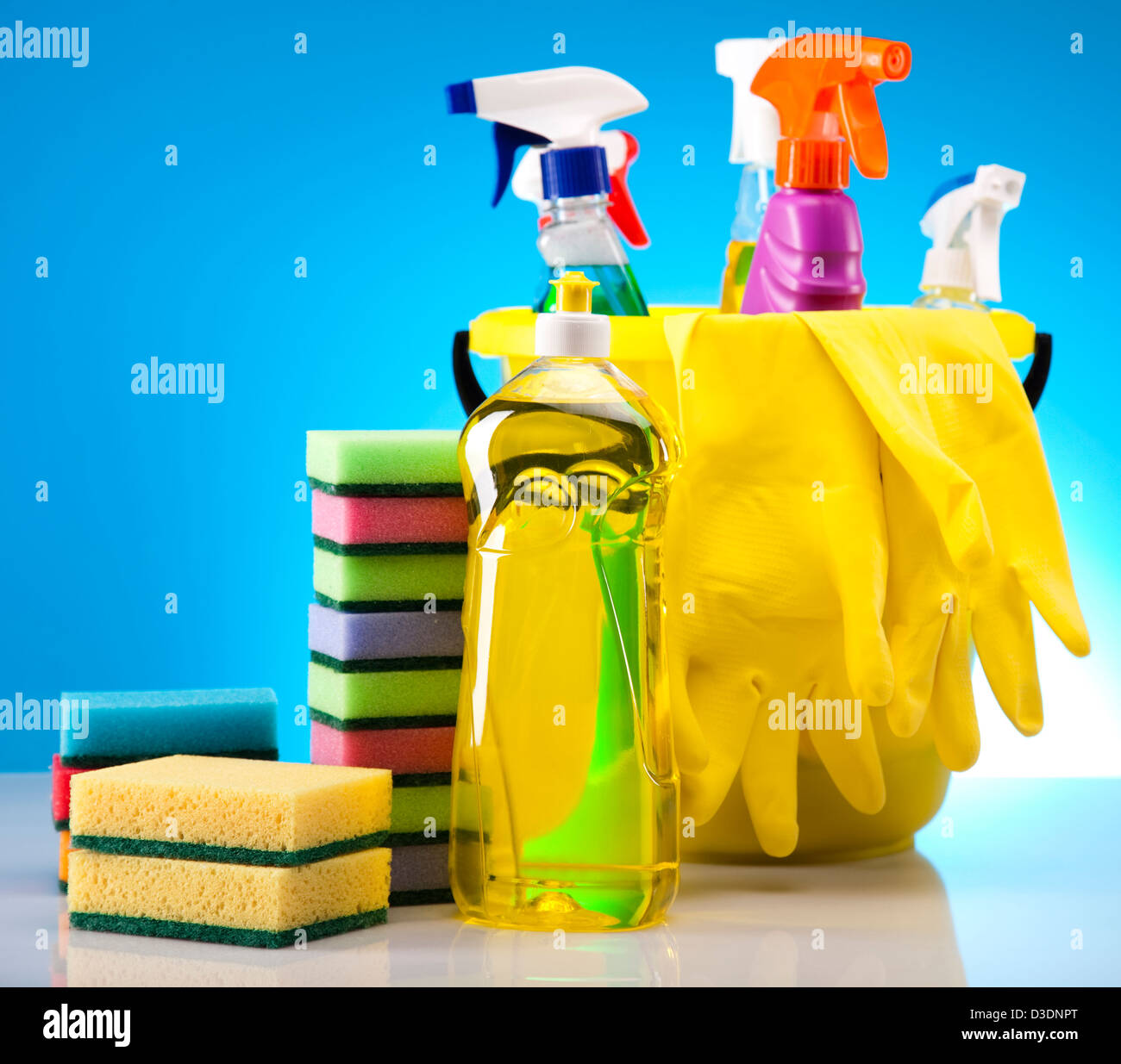 House cleaning products Stock Photo - Alamy