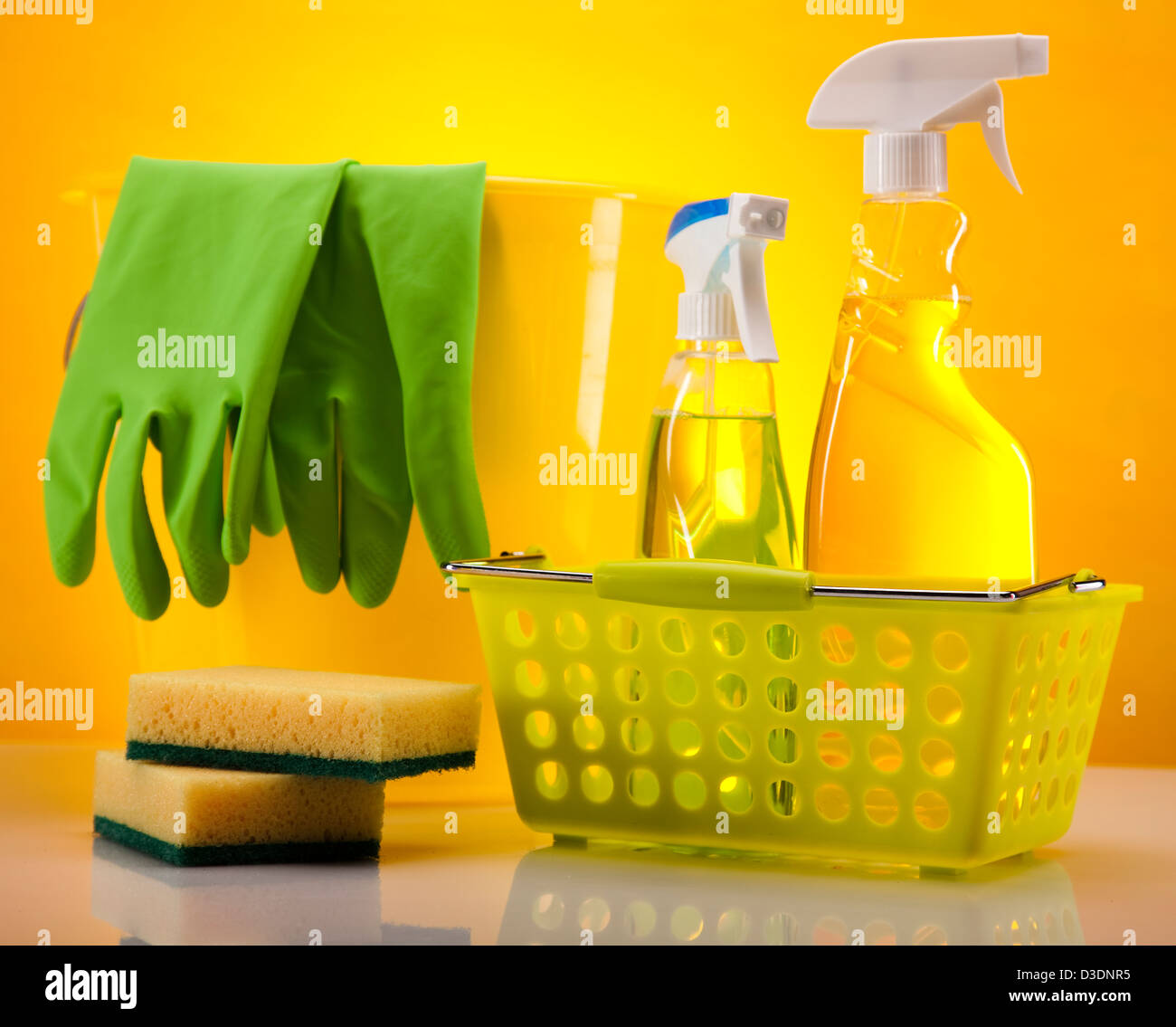 House cleaning products Stock Photo - Alamy