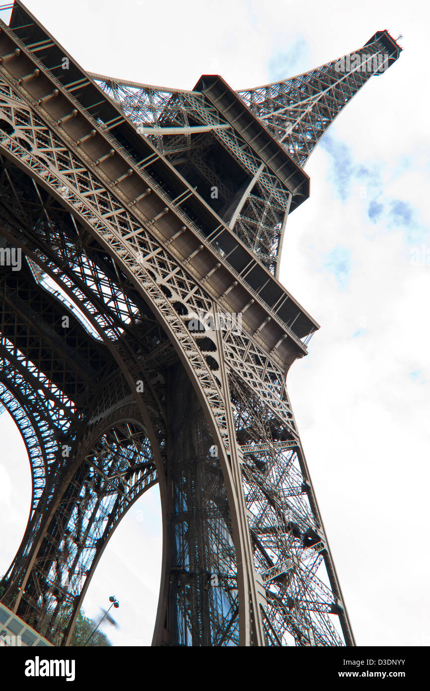 View of the beautiful iconic Eiffel tower in Paris, France Stock Photo ...