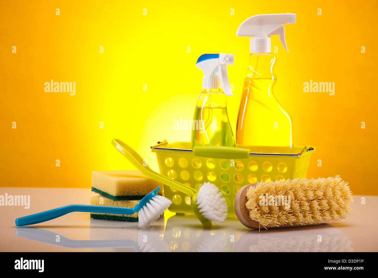 House cleaning products Stock Photo - Alamy